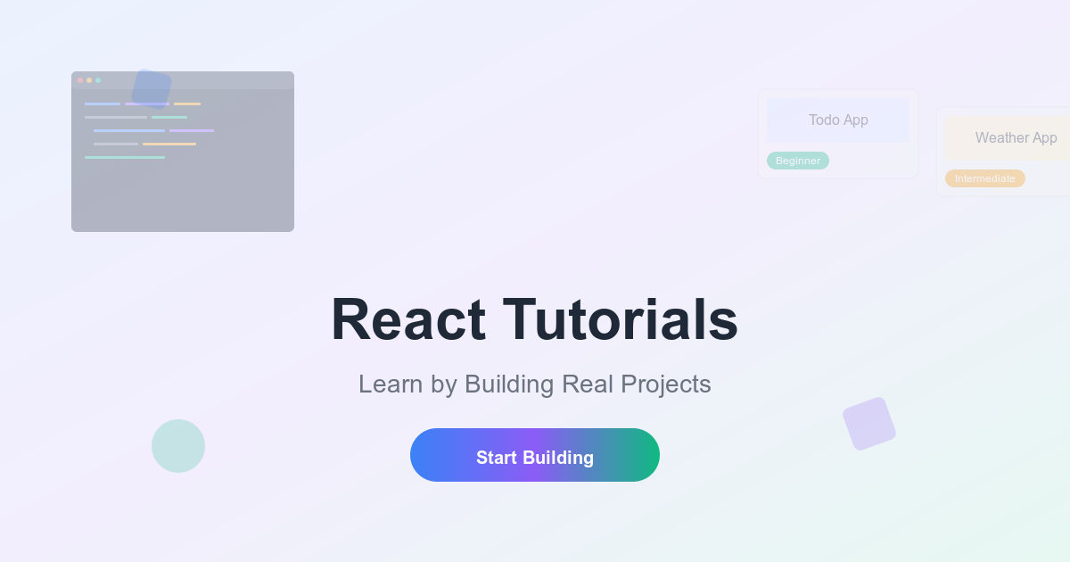 Build a Todo List App - Beginner React Tutorial | React Learning Hub